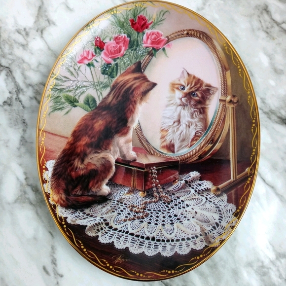 The Bradford Exchange | Accents | Collectible Cat Plate Cottagecore ...